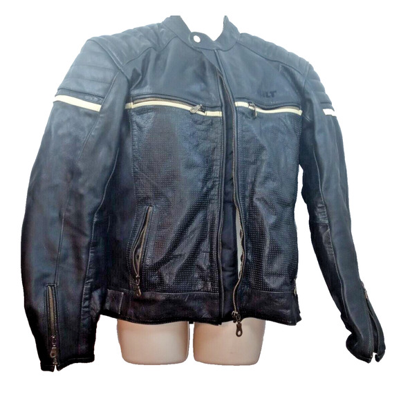 Bilt | Other | Custom Bilt Leather Black Padded Biker Motorcycle Jacket ...